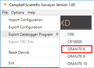 Programming quickstart using SURVEYOR