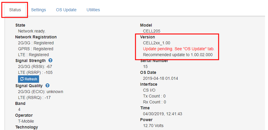 Updating the operating system and firmware