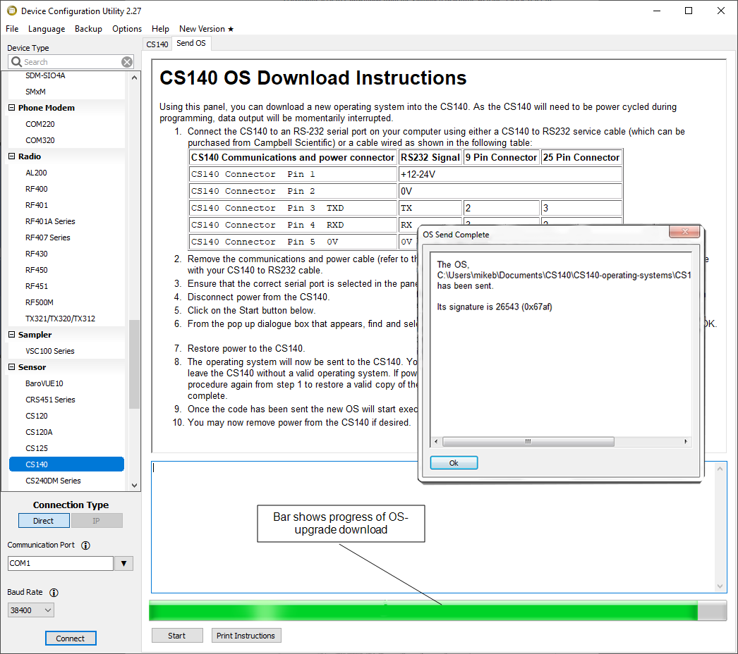 Operating system (OS) update
