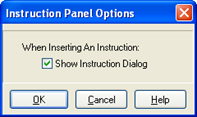 Instruction Panel Preferences
