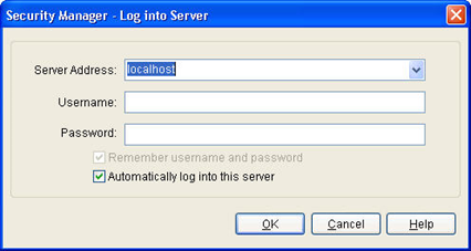 Initial Configuration of Security Manager