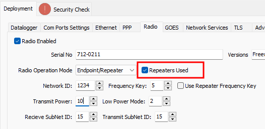 RF451/RF452 communications with multiple data loggers using one repeater