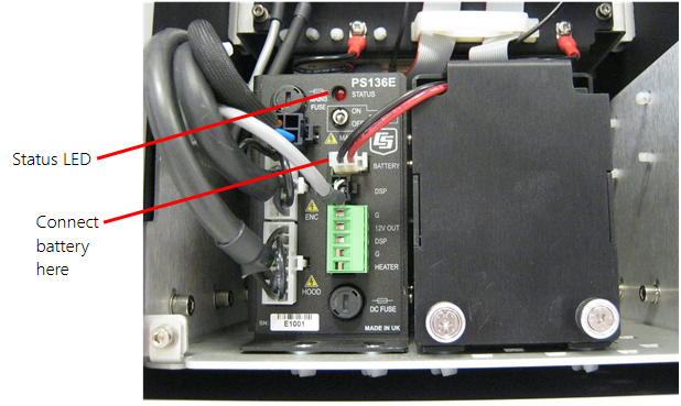 Connecting the back-up battery